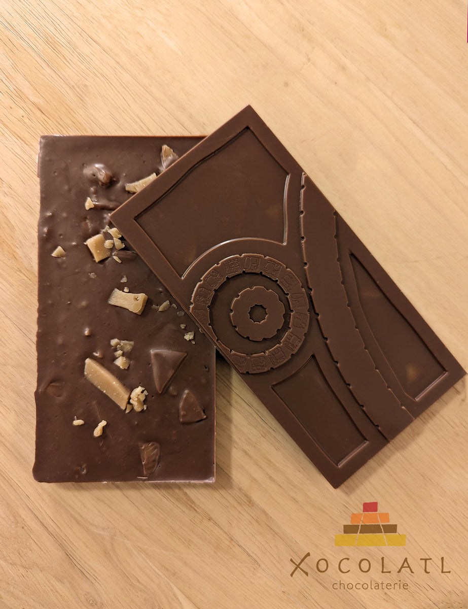 Grande barre de chocolat au lait avec inclusions – Xocolatl chocolaterie